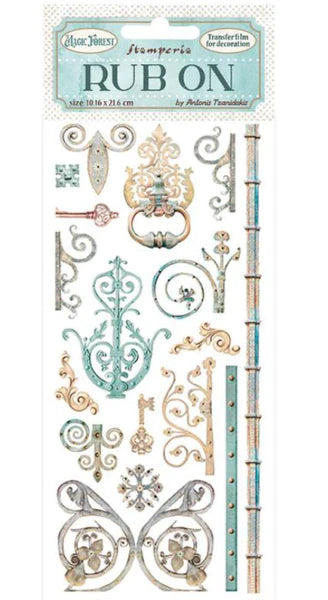 Rub-on - Magic Forest keys and decorations – Reciclarte by Olguiux